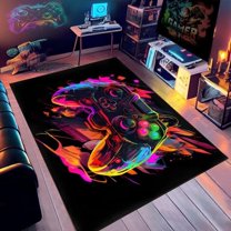 Gaming Rug for Boys Bedroom, Video Game Carpet with Gaming Theme Design ...