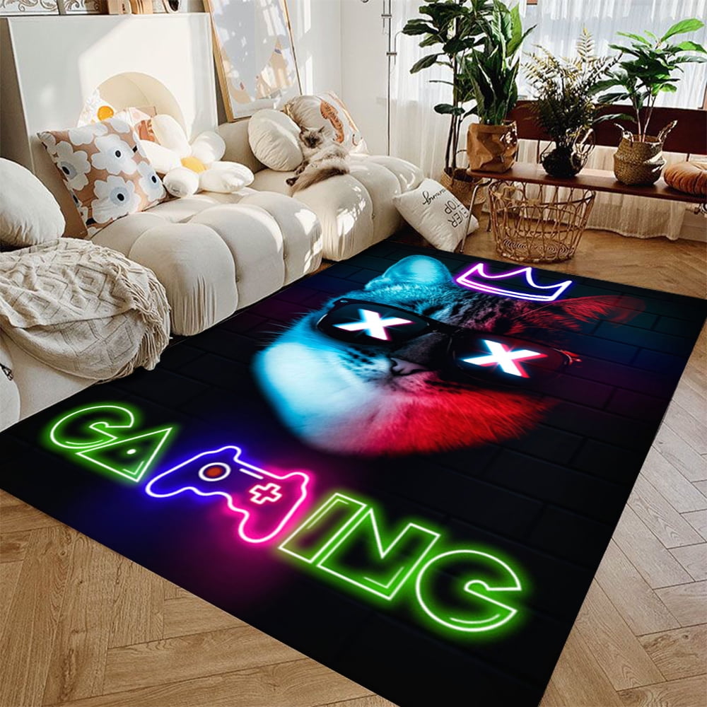 Gaming Rug for Boys Room Gamer Rugs with Controller Design Carpet for ...