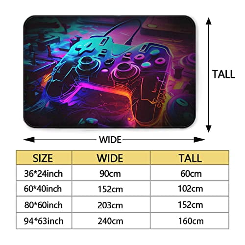 Gaming Rug with Colorful Game Controller Design for Game Room, Gaming ...
