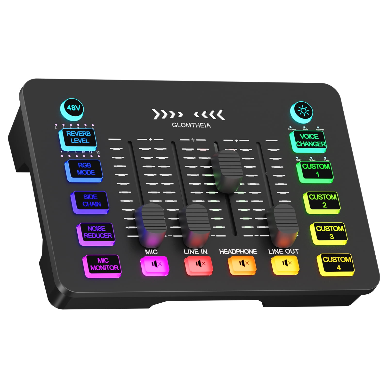 Gaming Sound Board Audio Interface Voice Changer for PC PS4 PS5 ...