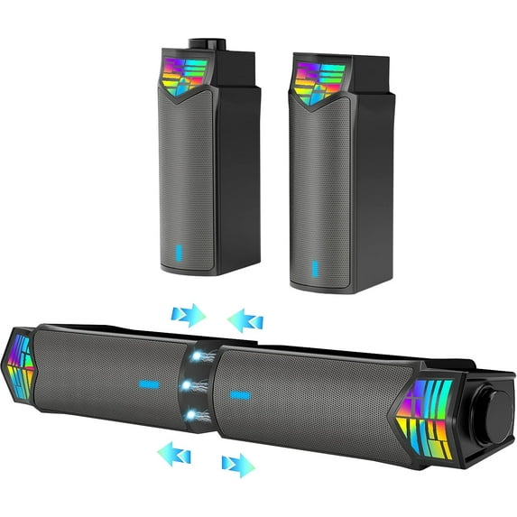 Gaming Speakers for PC, Computer Speakers for Desktop Monitor with ...