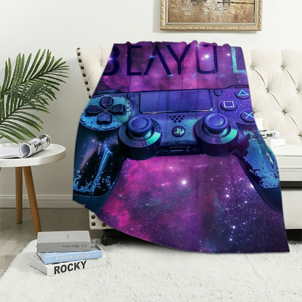 Gaming Throw Blanket Boys Sherpa Blanket for Bed Sofa Couch Decor Kids ...