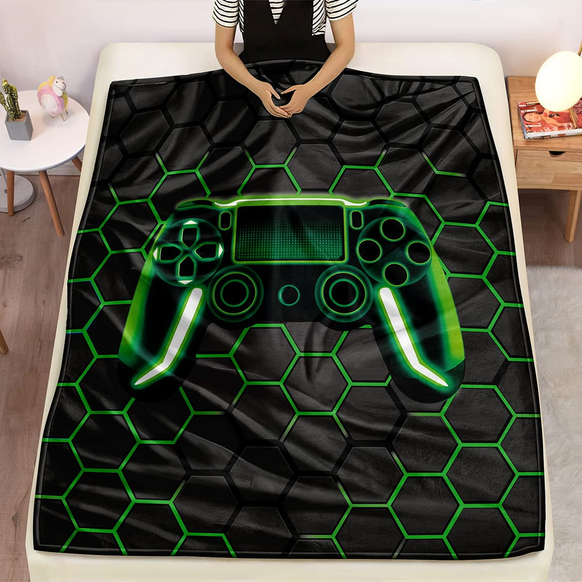 Gaming Throw Blanket Super Soft Fleece Gamer Gift for Couch Sofa for ...