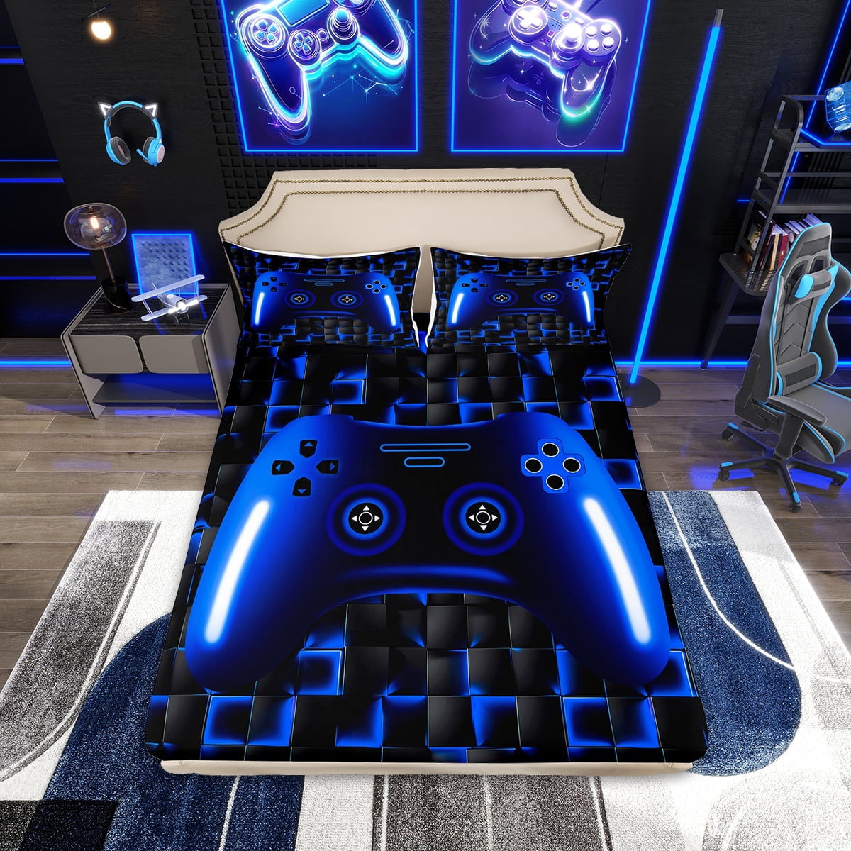 Gaming Twin Bed Sheets For Kids Boys Teen Girls Game Controller Sheet ...