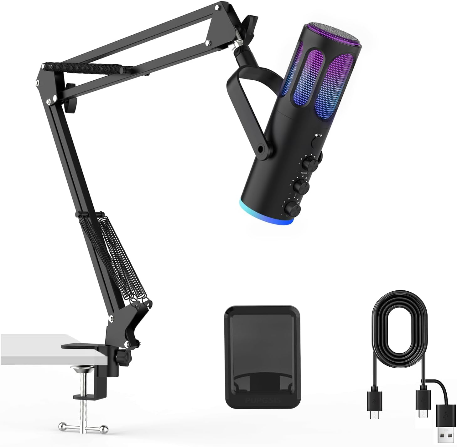 Gaming , USB Condenser Mic for PC, PS4/5 and Mac, Noise Cancellation ...