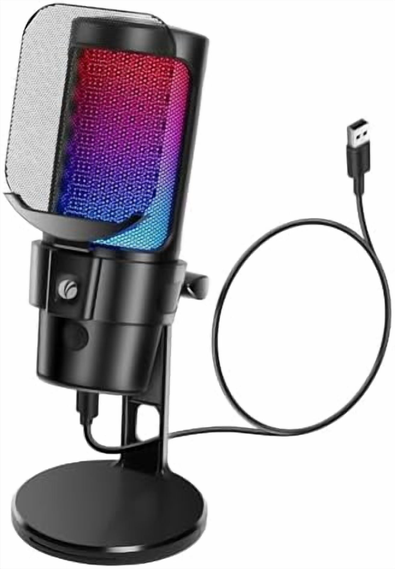 Gaming USB Microphone, Condenser Dynamic Mic for Podcasting, Streaming ...