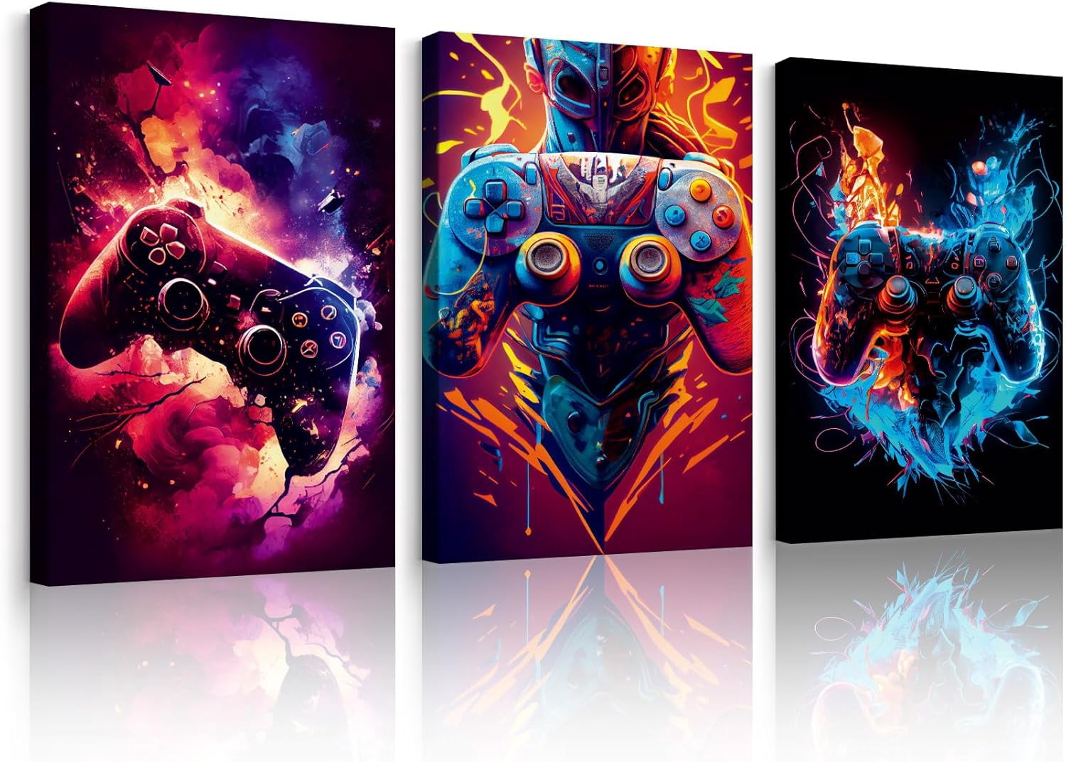 Gaming Wall Art Boys Room Canvas Wall Decor Video Game Wall Art Cool ...