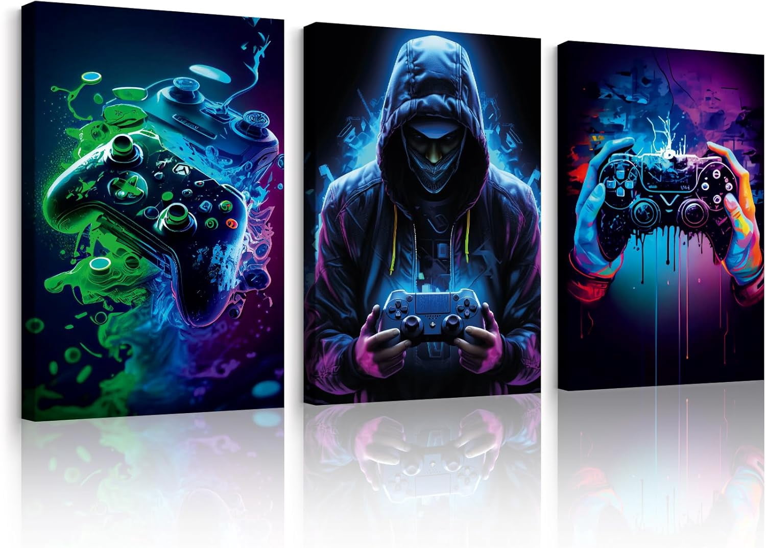 Gaming Wall Art Boys Room Canvas Wall Decor Video Game Wall Art Cool ...