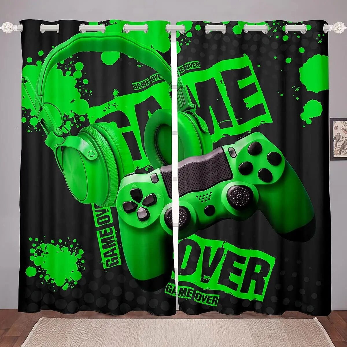 Gaming Window Curtains for Bedroom Living Room Decor Video Games Window ...