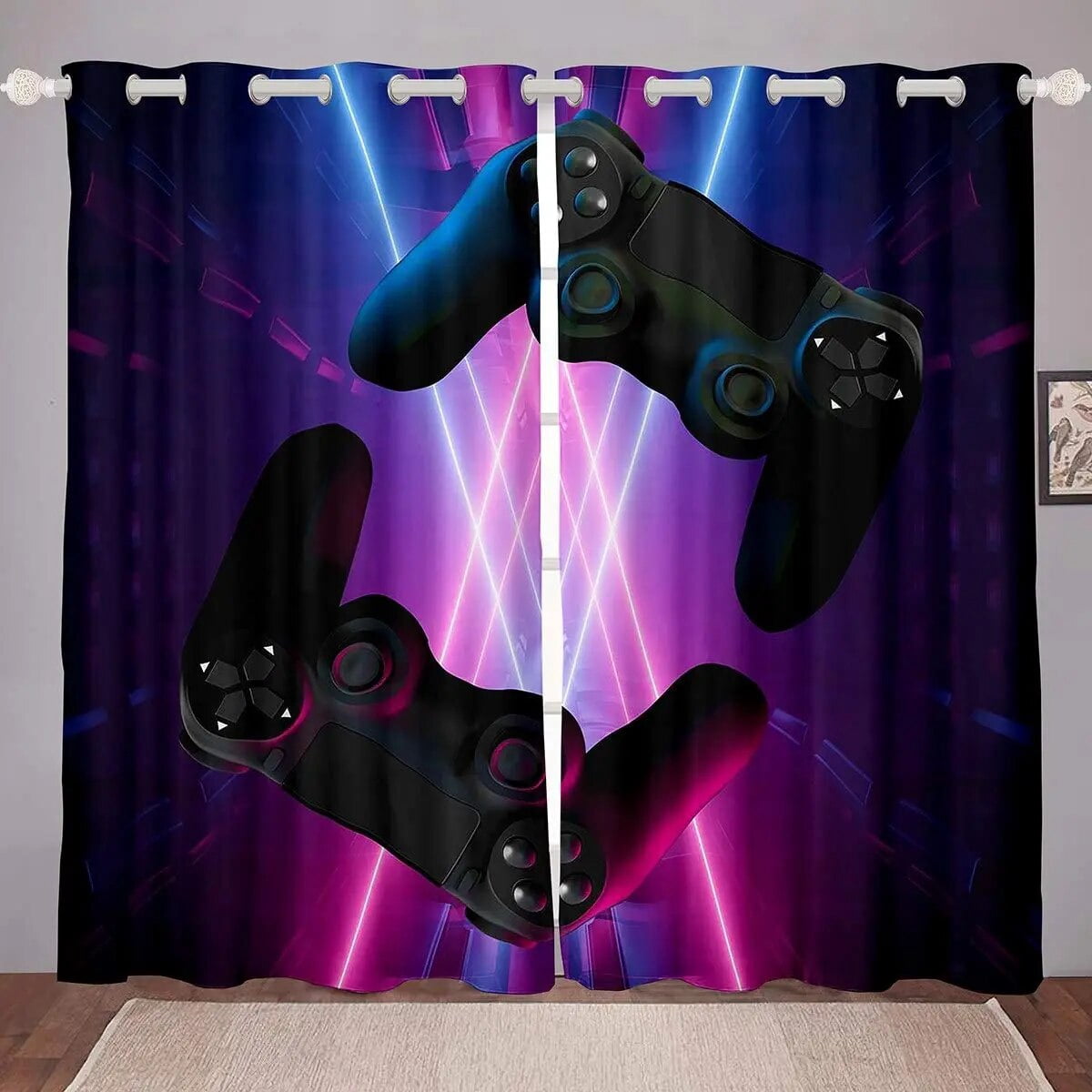 Gaming Window Curtains for Bedroom Living Room Gamer Curtains for Kids ...