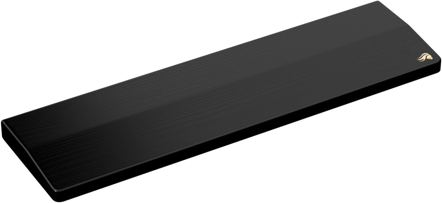 Gaming Wooden Keyboard Wrist Rest (TKL) - White Ash Wood, Medium-Coarse ...