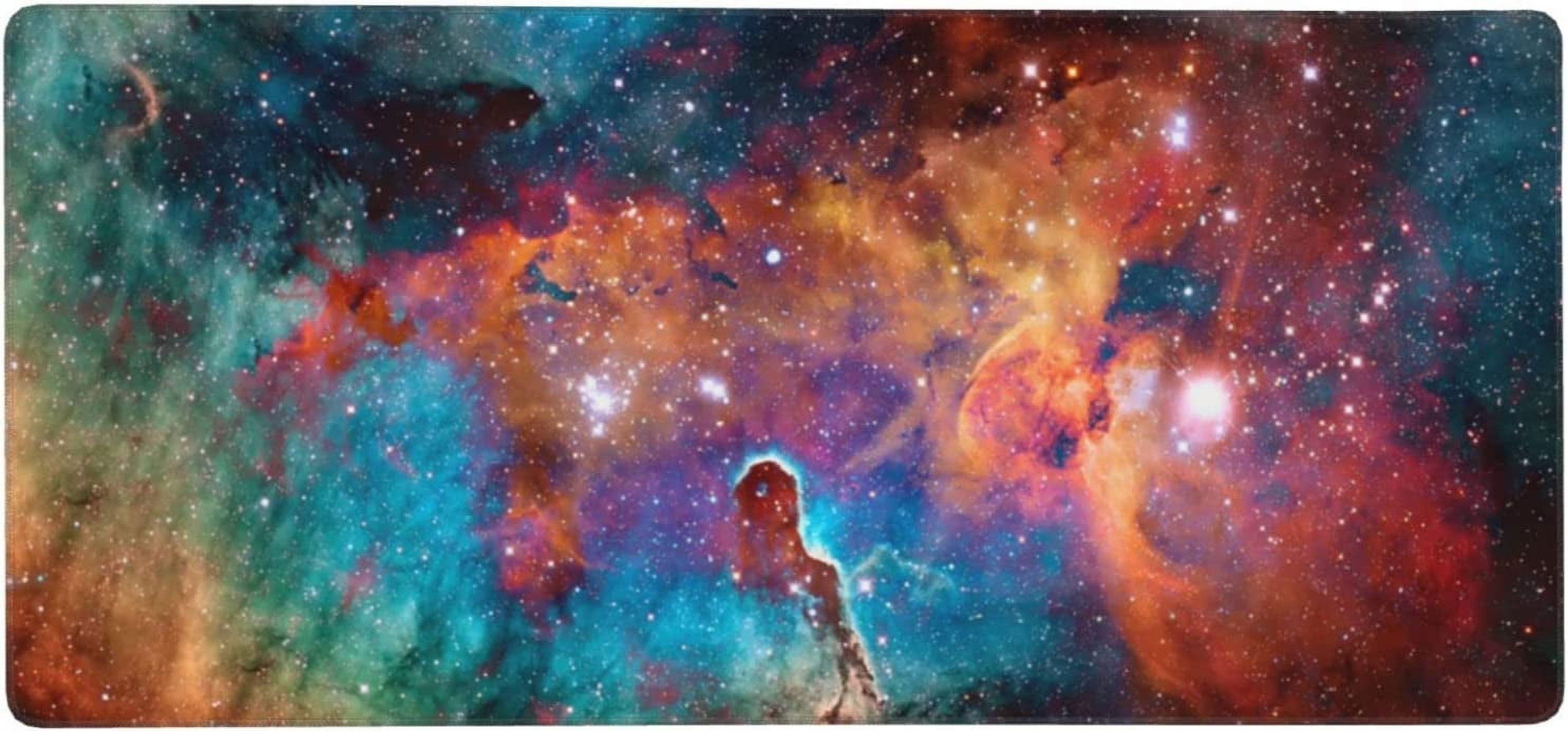 Gaming XXL Large Mouse Pad,Blue Purple Galaxy Nebula Universe Space ...