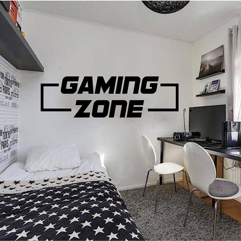 Gaming Zone Gamer Wall Decal Gaming Zone Decals Video Game Wall Sticker ...