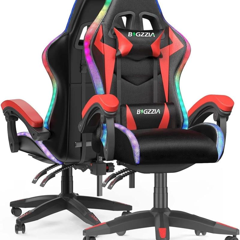 Gaming chair with LED light, ergonomic computer chair, adjustable, 360 ...