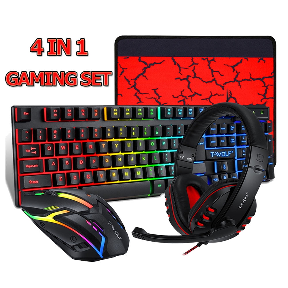 Gaming keyboard and Mouse and Gaming Headset and Mousepad LED RGB ...