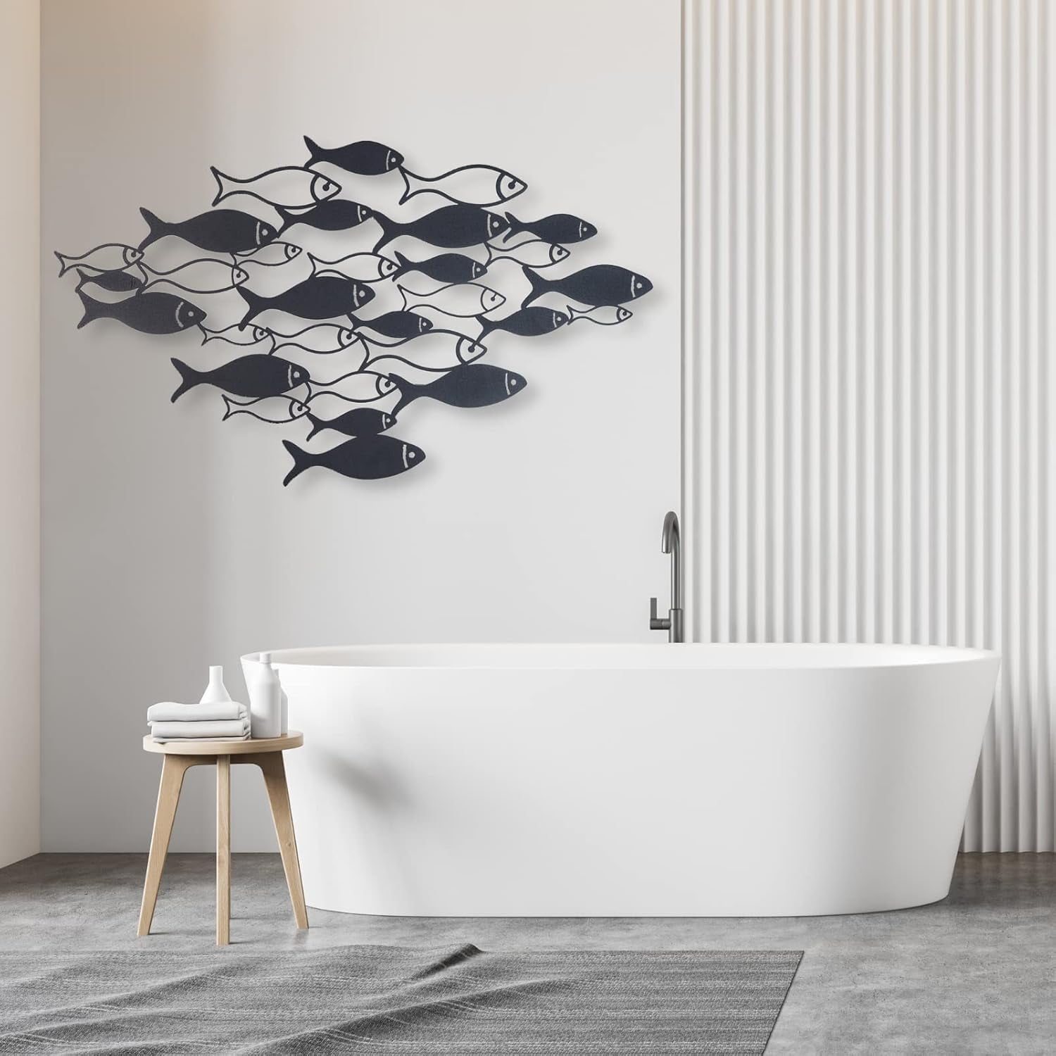 Gamino Metal Wall Art, School of Fish Wall Decor, Fish Wall Art ...