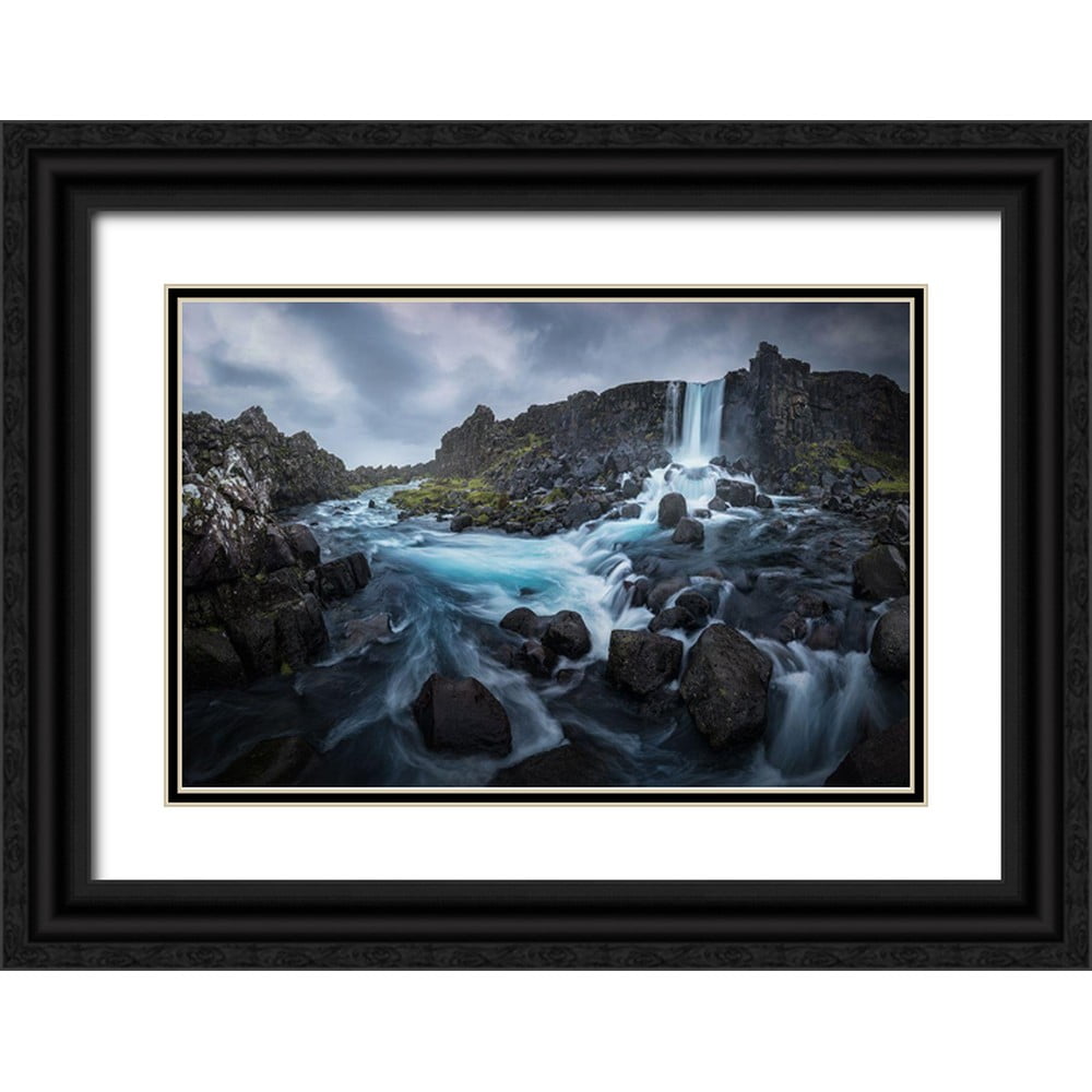 Gamito, Clara 18x13 Black Ornate Wood Framed with Double Matting Museum ...