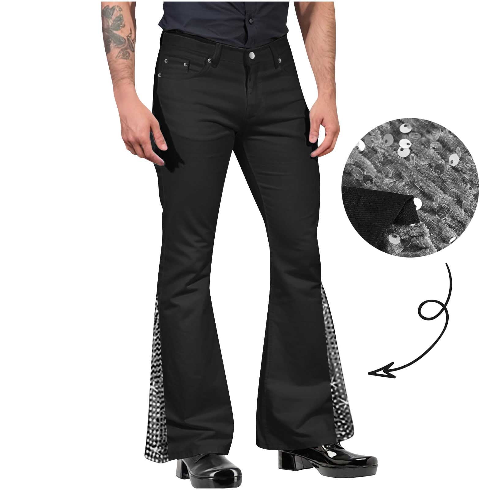 Gamivast 70S Disco Pants for Men,Mens Bell Bottom Jeans Pants,60S 70S ...