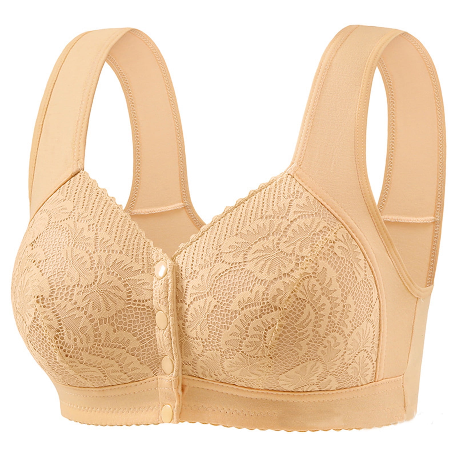 Gamivast Bras for Older Women No Underwire Front Closure Bras Senior ...