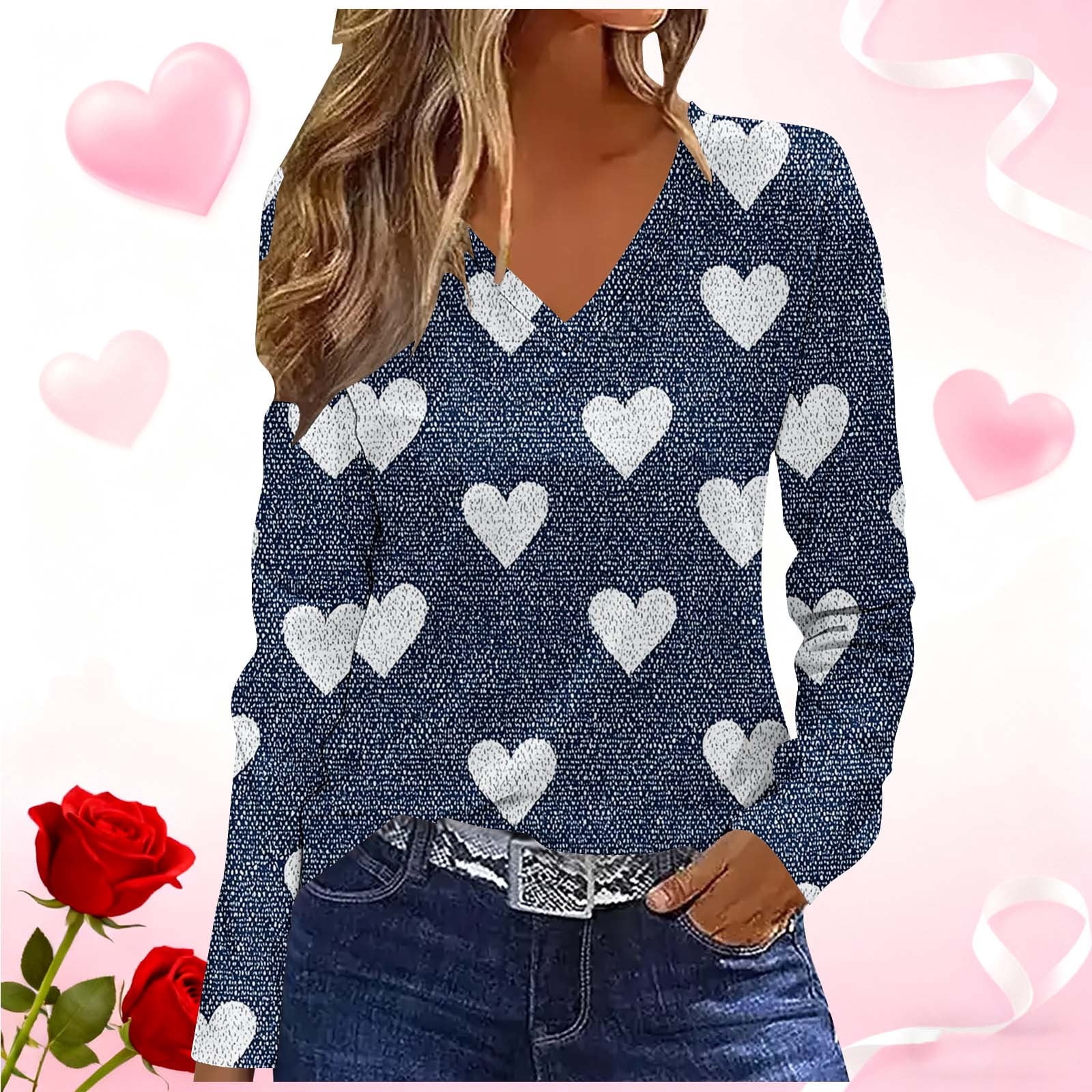 Gamivast Casual Tops for Women Valentines Day Sweatshirts for Women ...
