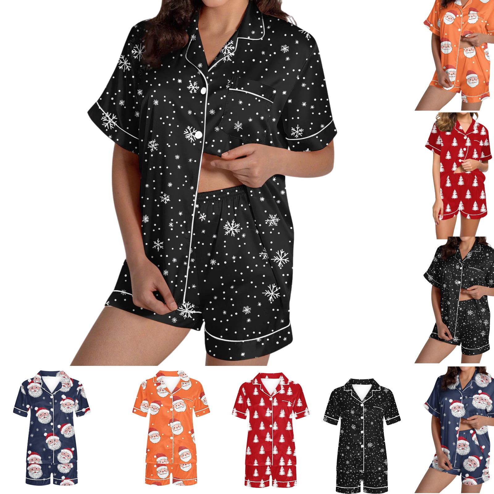 Gamivast Christmas Pjs Women Christmas Pajamas for Women Set Shorts ...