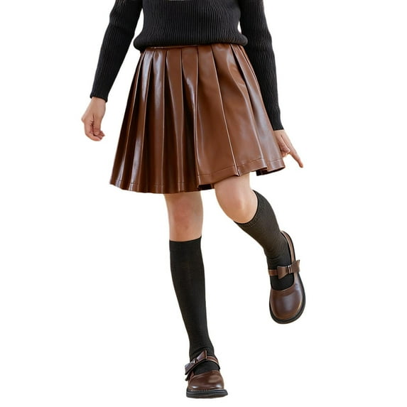 Gamivast Girls Corduroy Skirt Comfy Elastic Waist Pocket Uniform Skirts ...