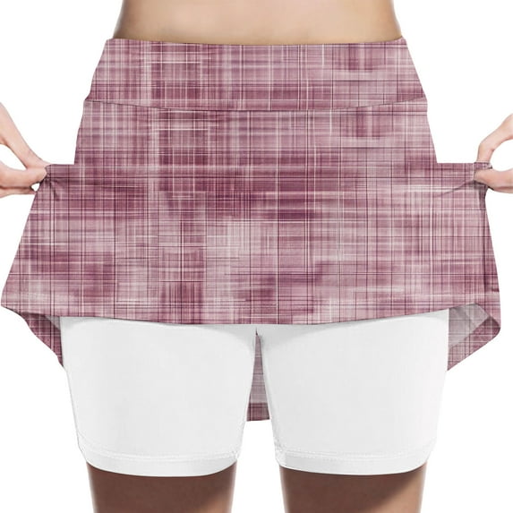 Gamivast Girls Skort Plaid-Print A-Line High-Waisted Skort with Shorts ...