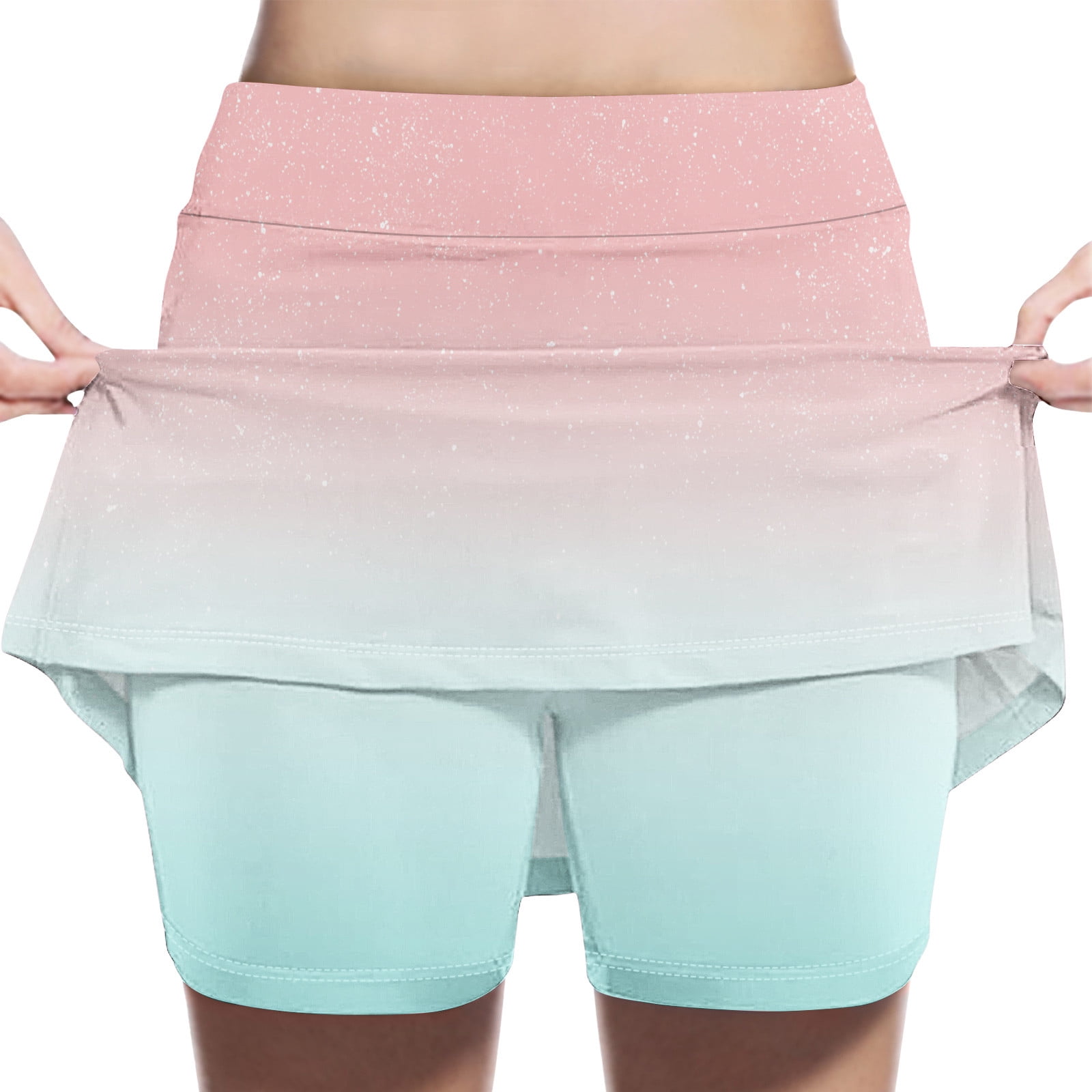 Gamivast Girls Tennis Skort Sparkly Teen Gradient High-Waisted A-Line ...