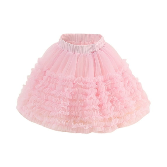 Gamivast Girls Tutu Ruffled Layered Elegant Ballet Elastic Waist Tulle ...