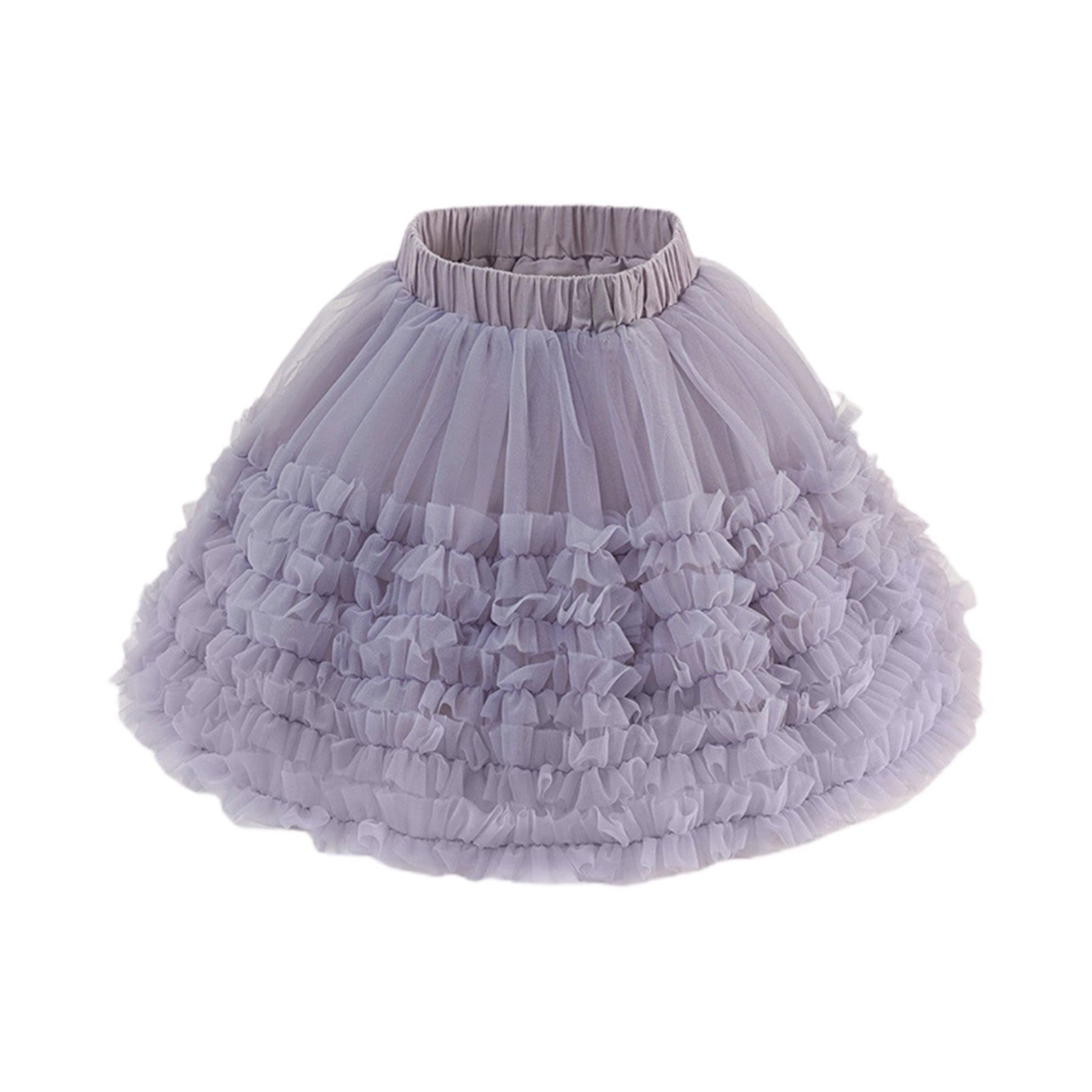 Gamivast Girls Tutu Ruffled Layered Elegant Ballet Elastic Waist Tulle ...