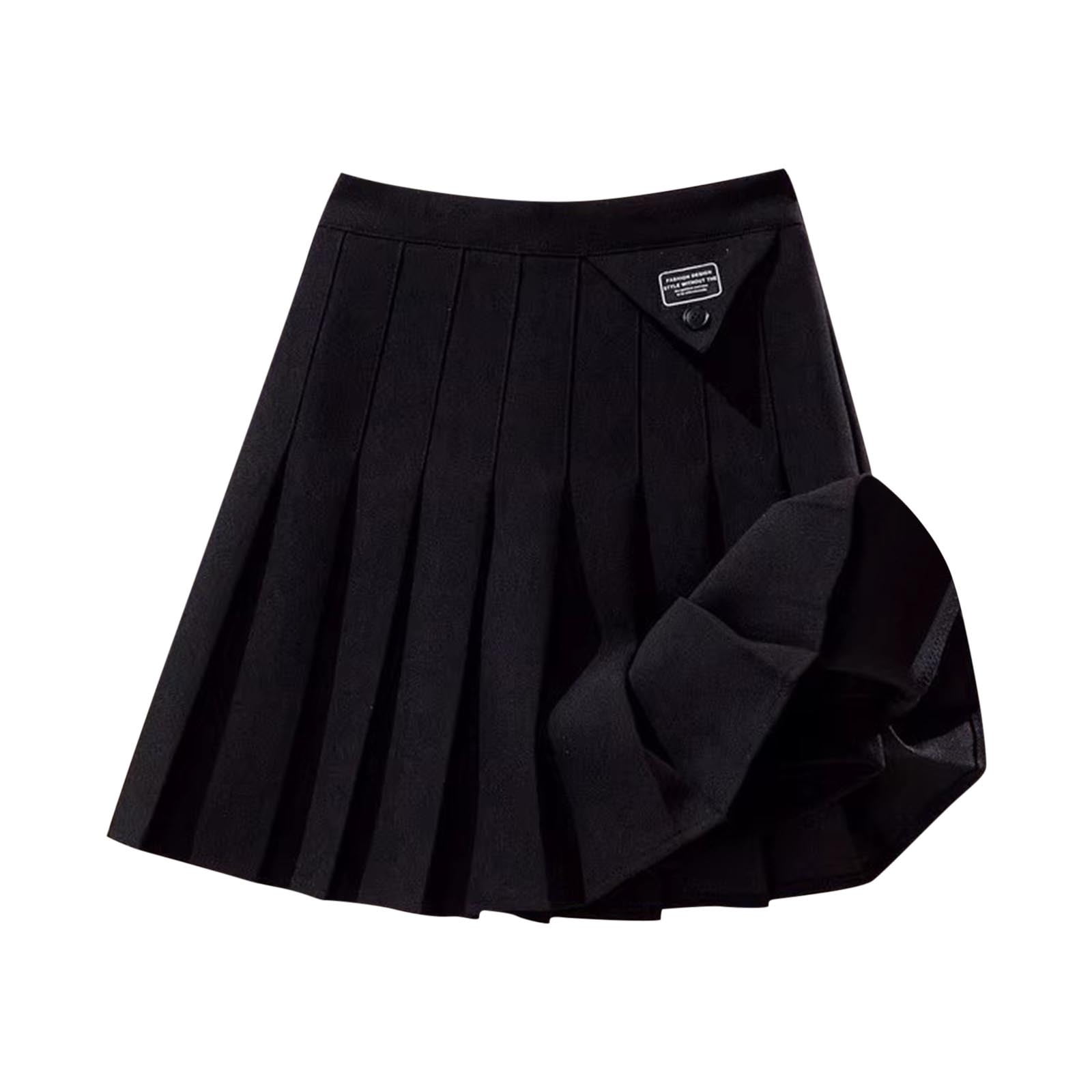 Gamivast Girls Uniform Skort Dressy High-Waisted Pleated Uniform Skirts ...