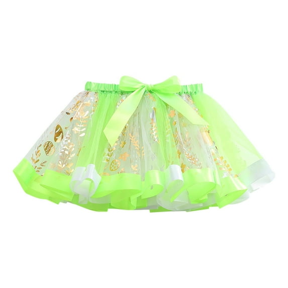 Gamivast Glitter Skirt for Girls Bow Sparkly Skirt Glitter Fancy ...
