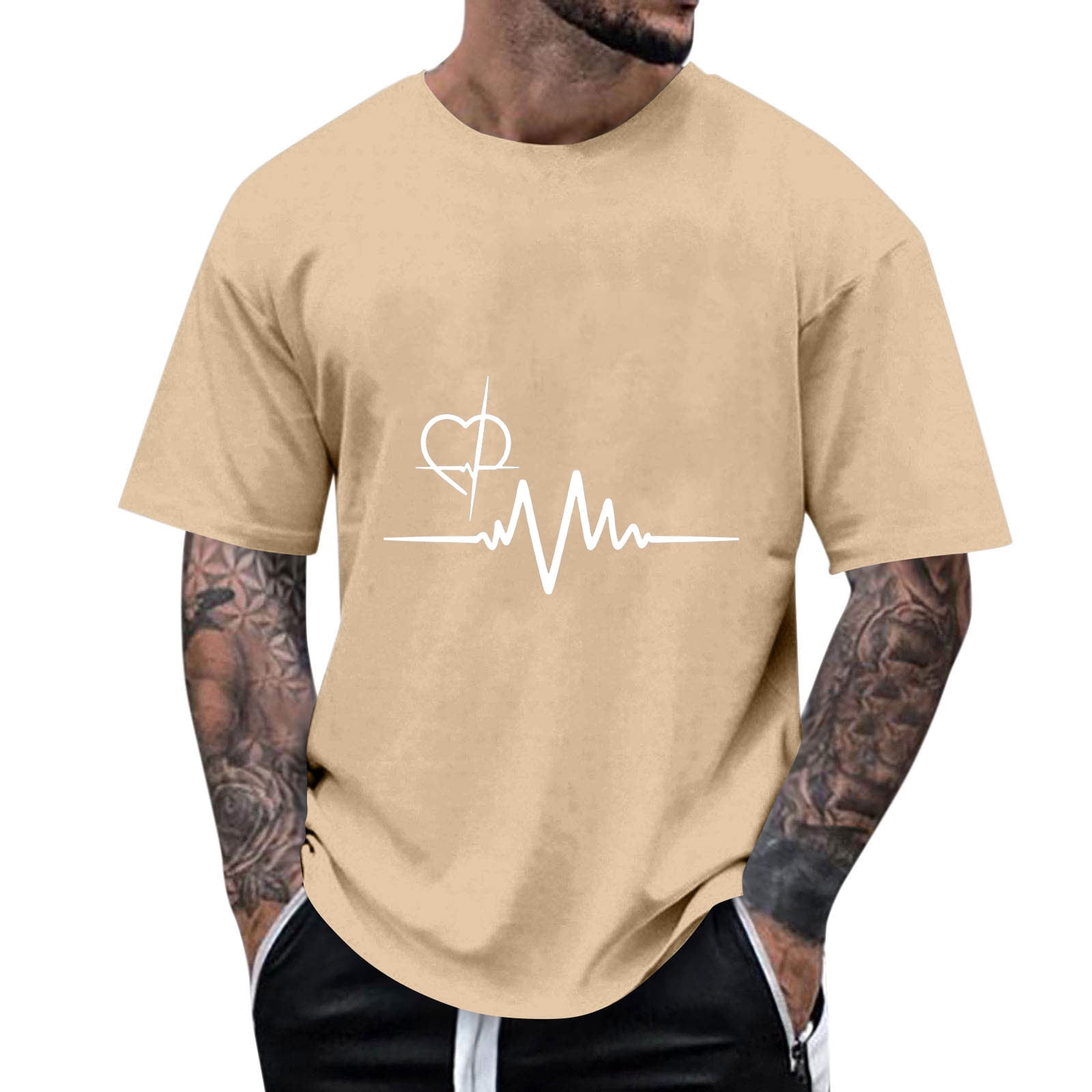 Gamivast Graphic T Shirts for Men Regular Fit Breathable Stretch Crew ...