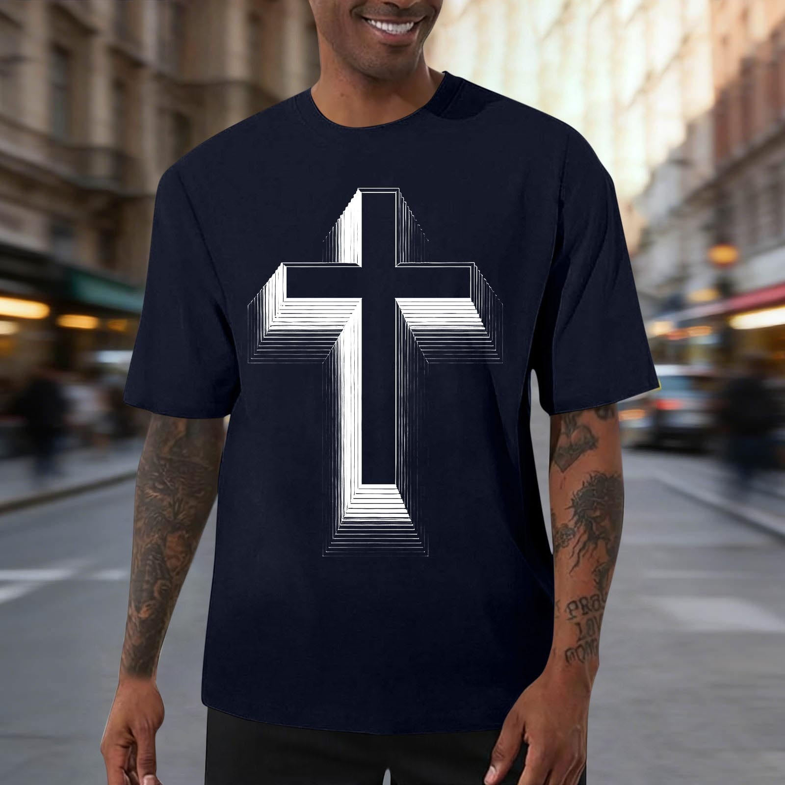 Gamivast Graphic T Shirts for Men Stretch Crew Neck Tee Shirts Muscle ...