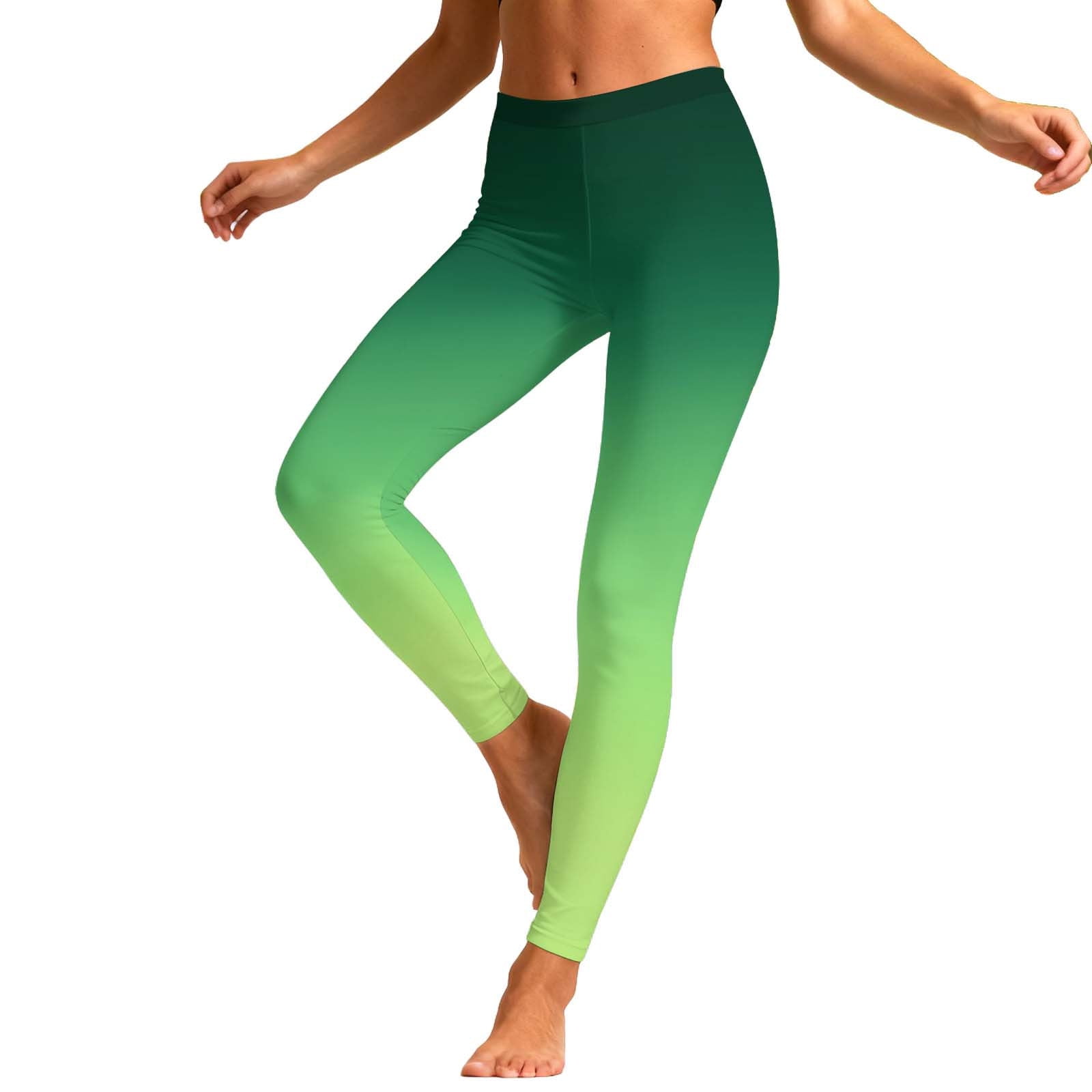 Gamivast High Waisted Leggings for Women Shamrock Print Seamless Tummy ...