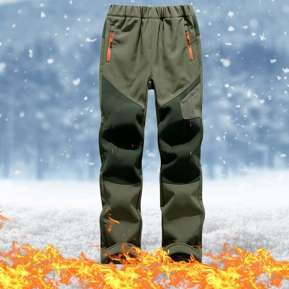 Gamivast Kids Snow Pants Boys Fleece Lined Hiking Snow Ski Pants ...