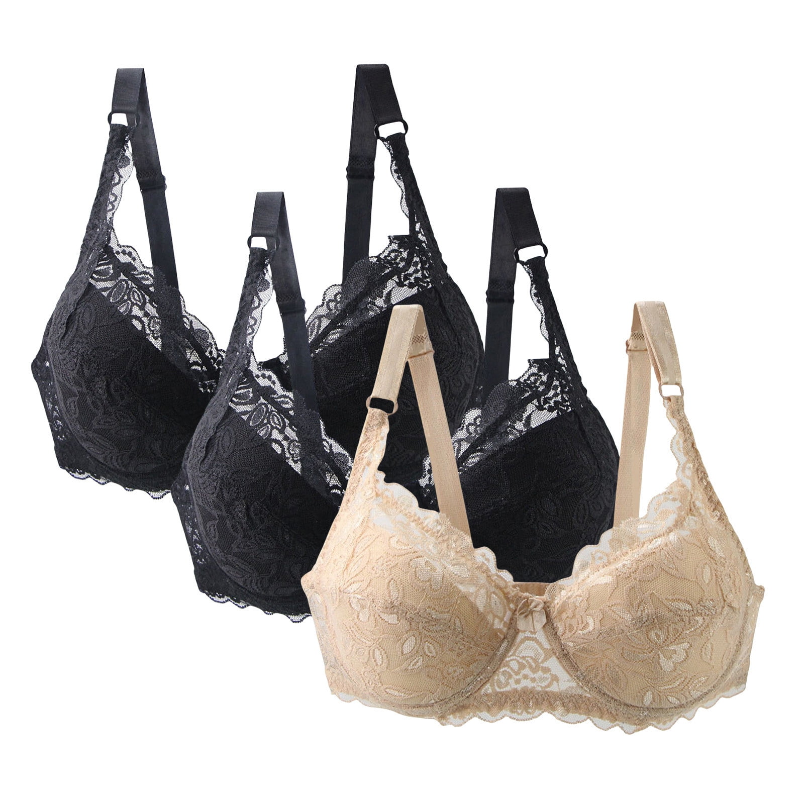 Gamivast Lace Bralettes for Women Plus Size Full Coverage Bralettes ...