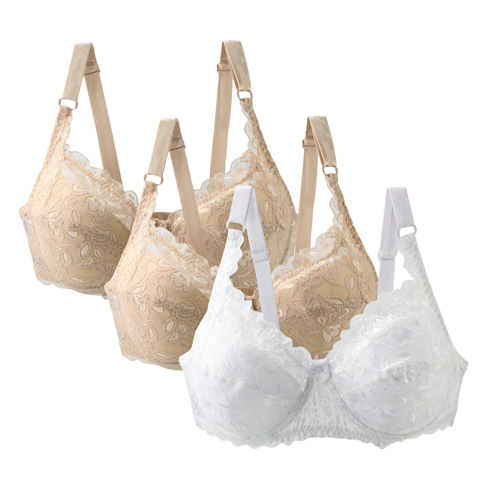 Gamivast Lace Bralettes for Women Plus Size Full Coverage Bralettes ...