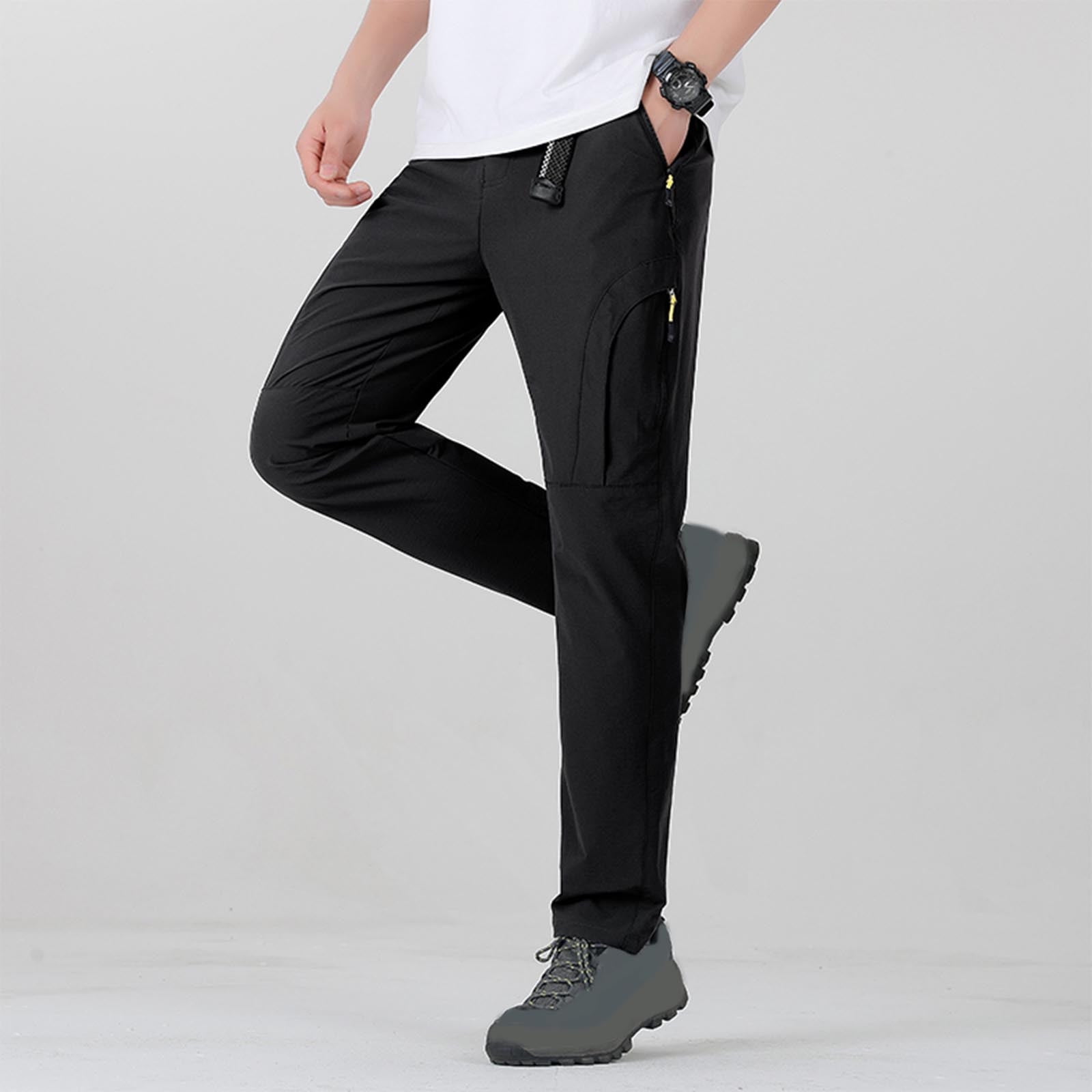 Gamivast Mens Lightweight Hiking Pants with Zip Pockets Quick-Dry ...