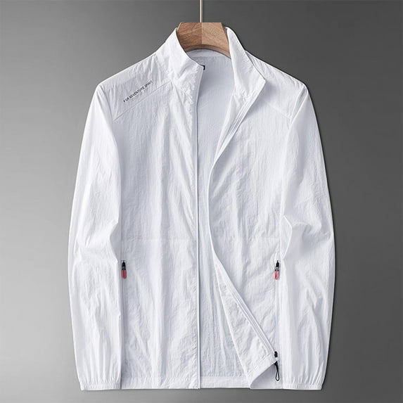 Gamivast Mens Sun Jacket Stand Collar Cooling Jackets Textured ...