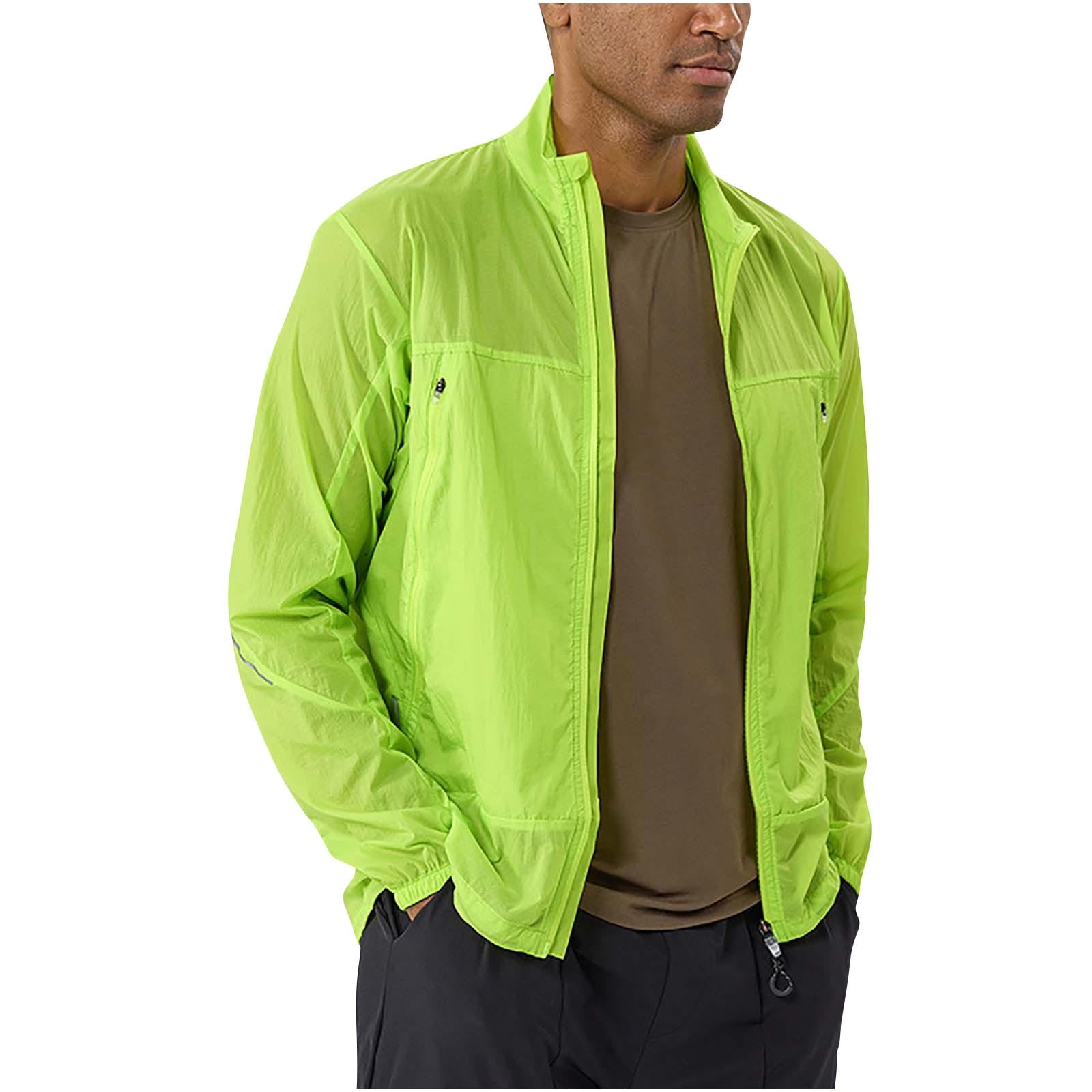 Gamivast Mens UV Protection Shirts Stand Collar Athletic Jacket Thin ...