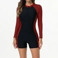 Gamivast One Piece Swimsuit for Women Tummy Control Long Sleeve Rash ...
