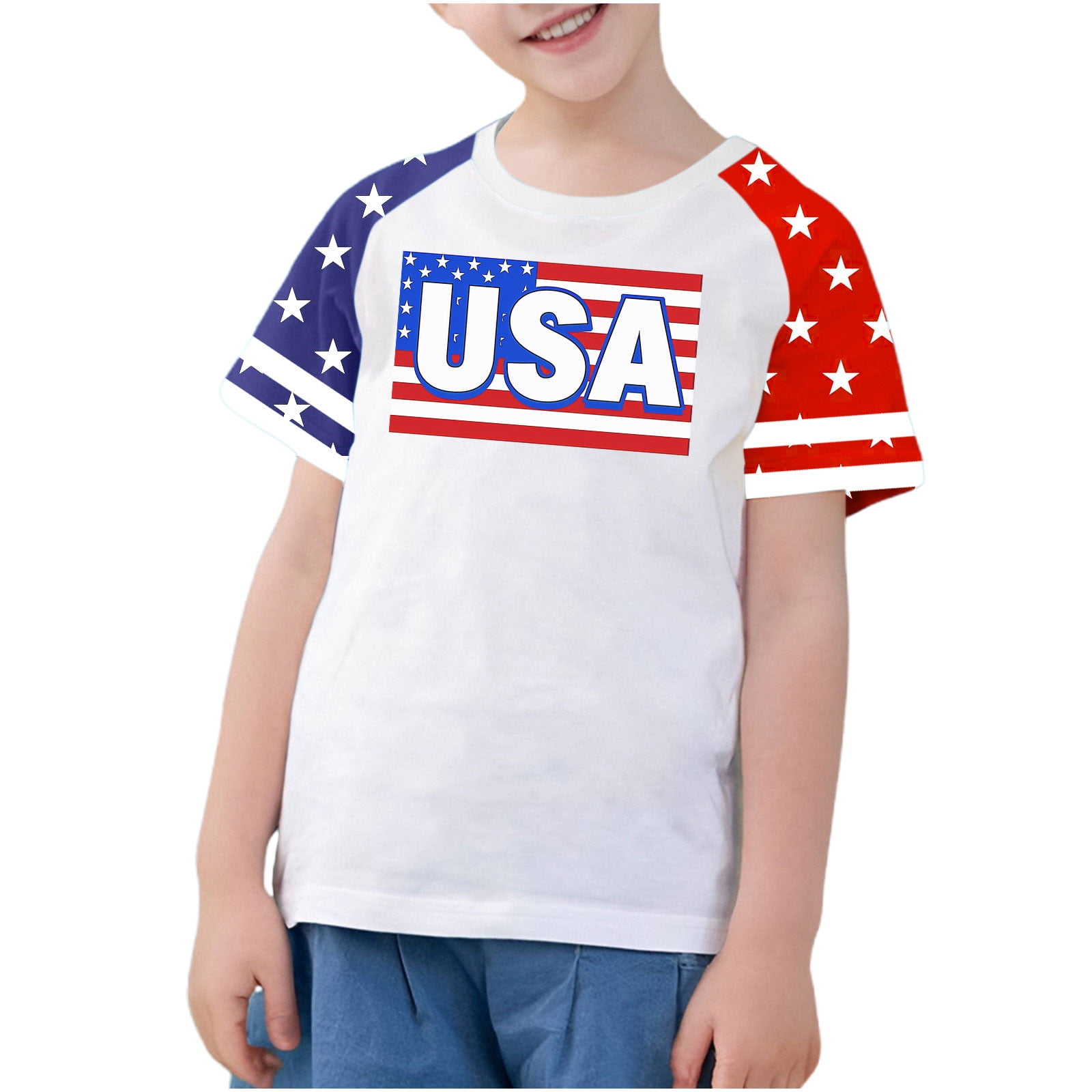 Gamivast Patriotic Shirts for Boys American Flag Shirt 4Th Of July Graphic Tshirts Summer ...