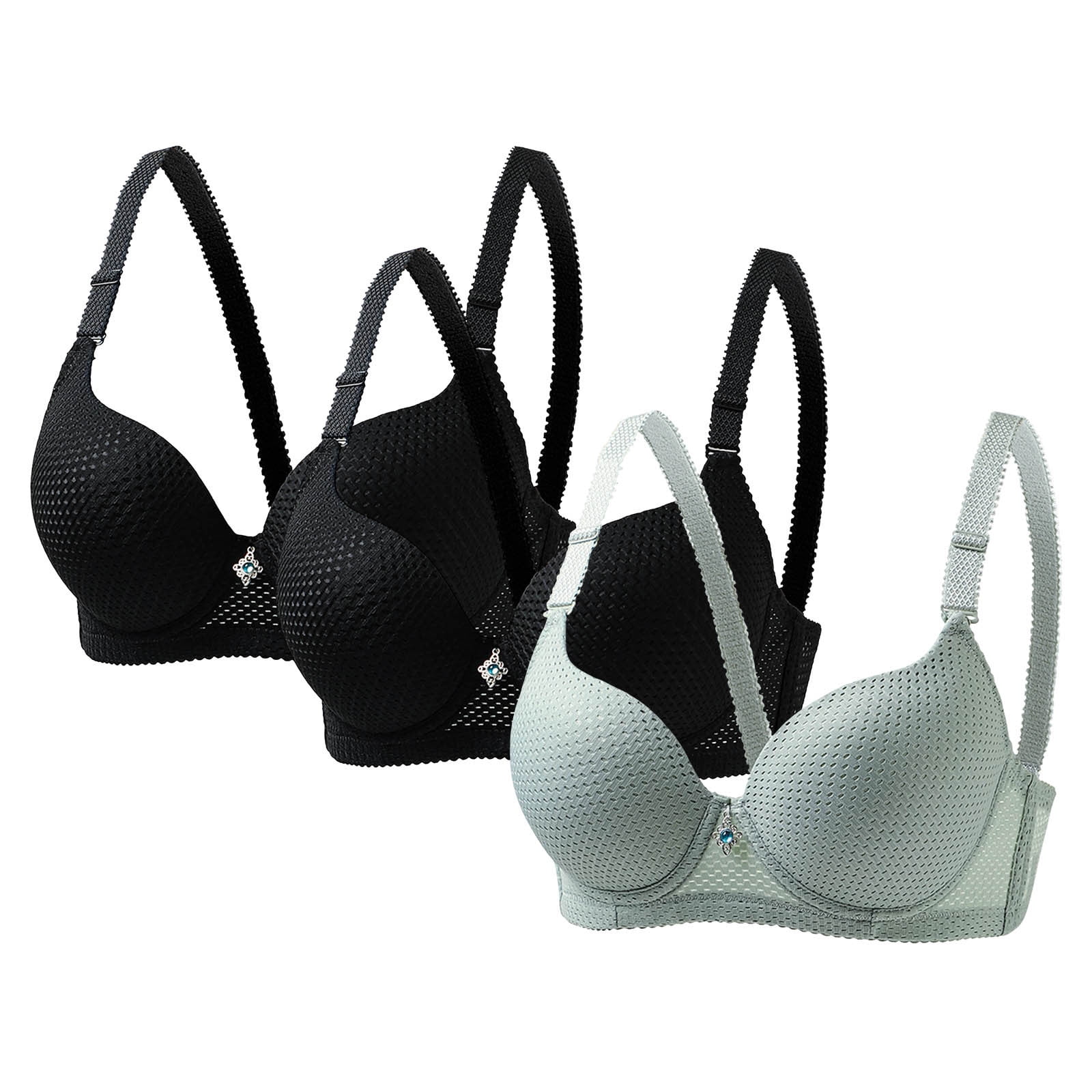 Gamivast Plus Size Bralettes for Women 3 Pack Underwire Perforated ...