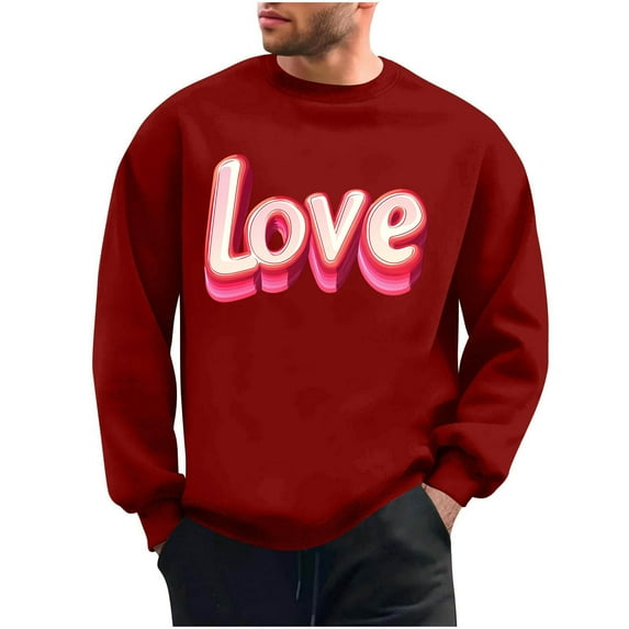 Gamivast Plus Size Funny T Shirts for Men 3D Love Graphic Crewneck ...