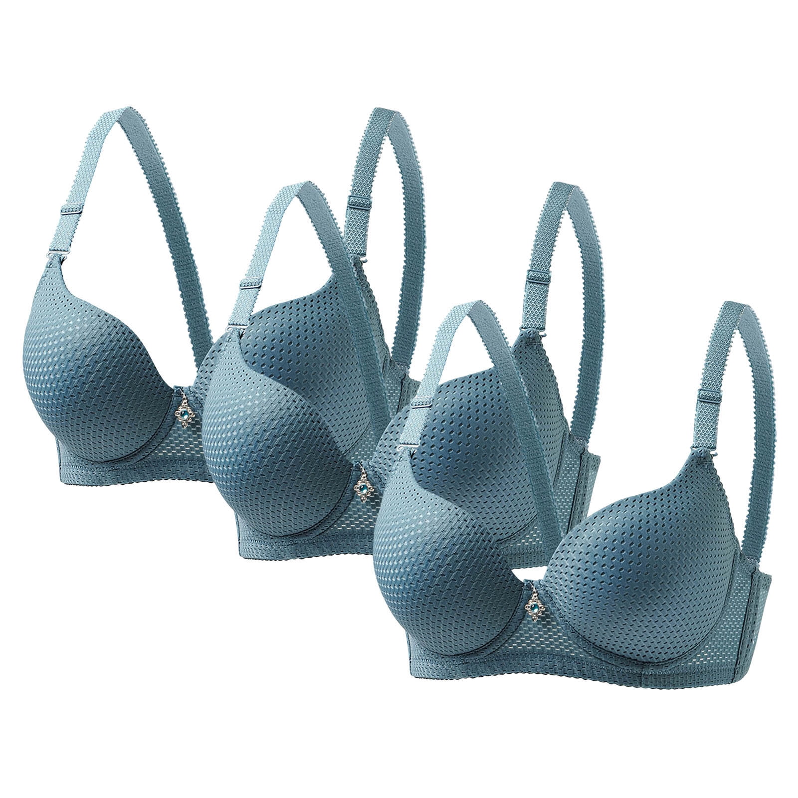 Gamivast Plus Size Gym Bra for Women 3 Pack Underwire Push up Bras with ...