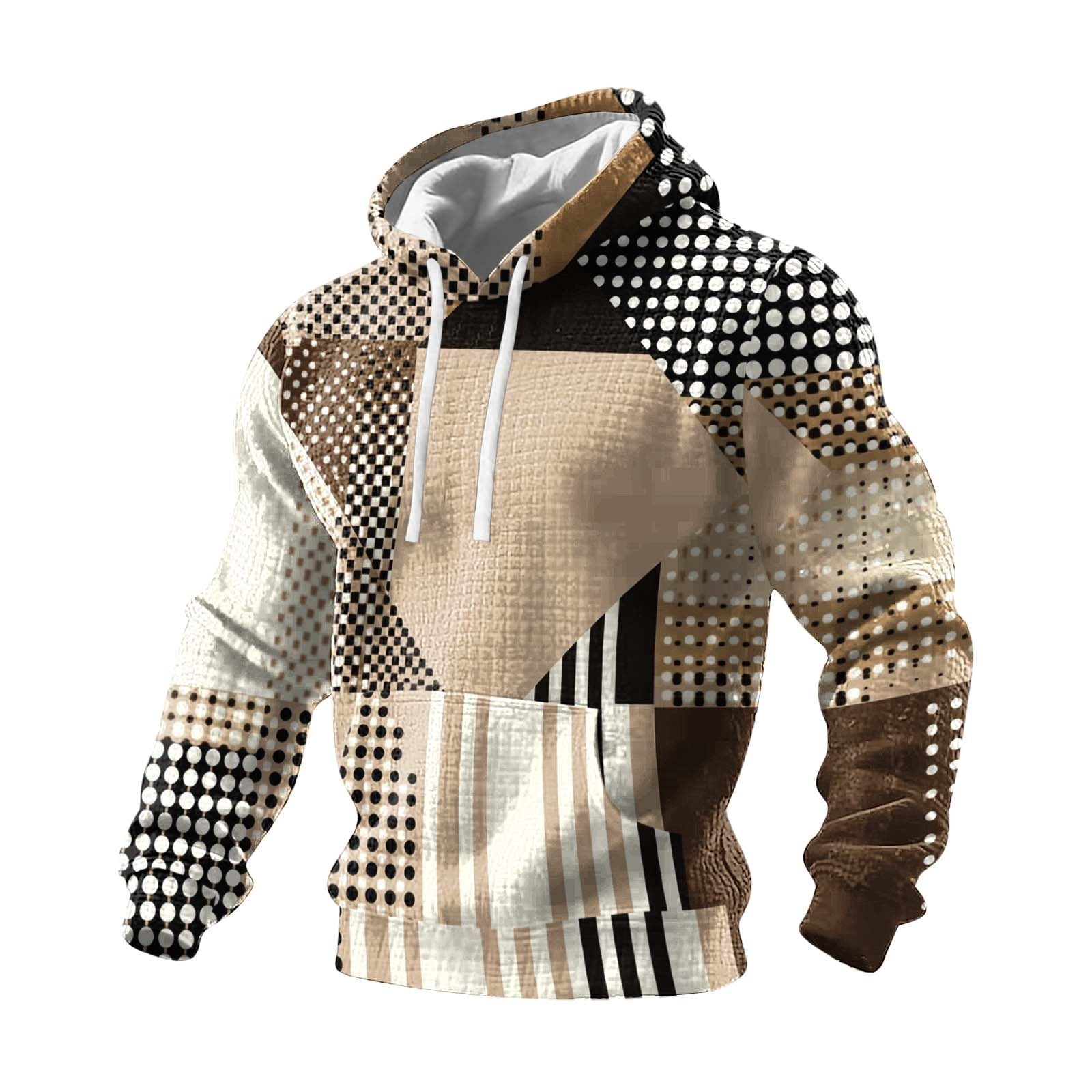 Gamivast Plus Size Men's Pullover Hoodies Ethnic Long Sleeve Crewneck ...