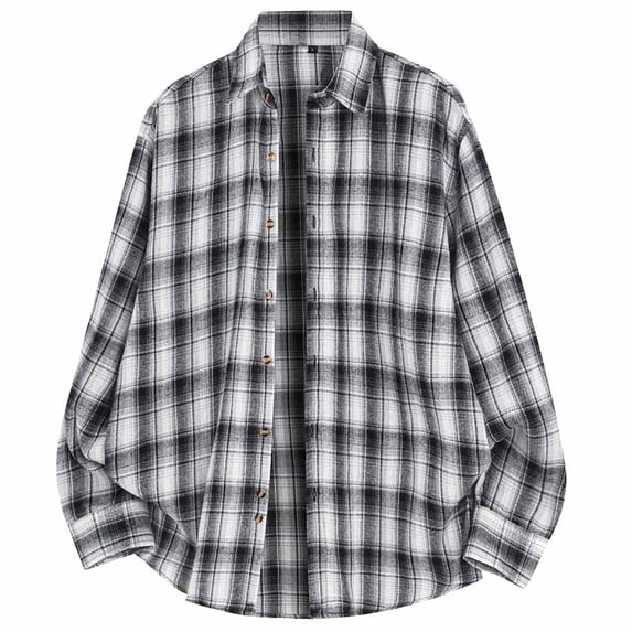 Gamivast Plus Size Mens Flannel Shirts Long Sleeve Plaid Oversized ...