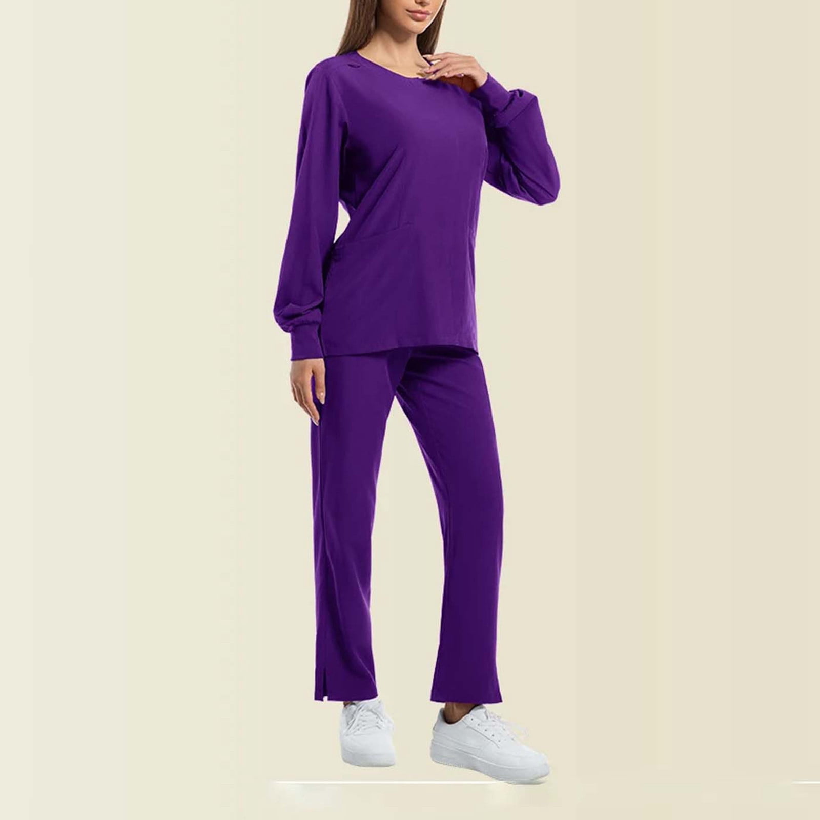 Gamivast Plus Size Under Scrubs for Women Set Long Sleeve Modern Fit ...