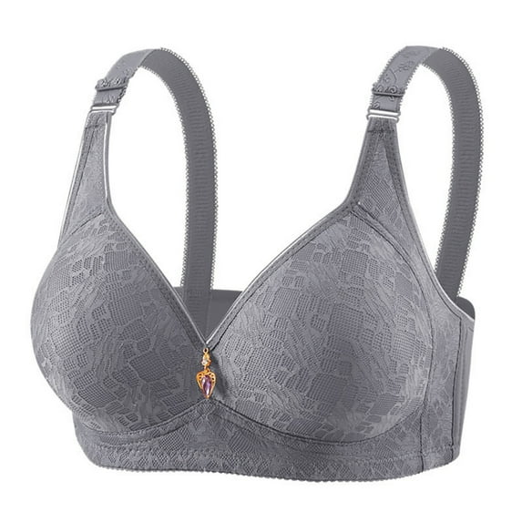 Gamivast Plus Size Womens Lace Bra without Underwire Comfortable ...